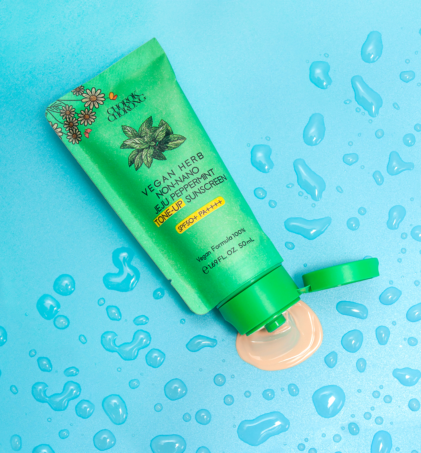 Vegan Herb Non-Nano Jeju Peppermint Tone-Up Sunscreen (SPF50+ PA ...